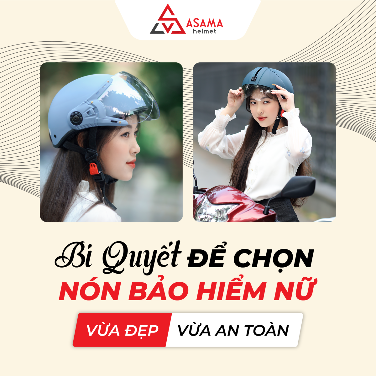 Bỏ túi ngay bí quyết chọn nón bảo hiểm nữ vừa đẹp vừa an toàn