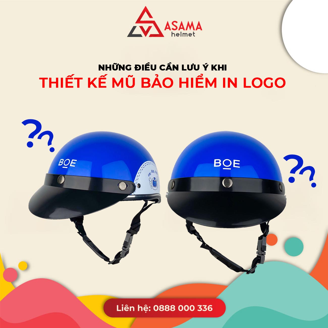 Những điều cần lưu ý khi thiết kế mũ bảo hiểm in logo