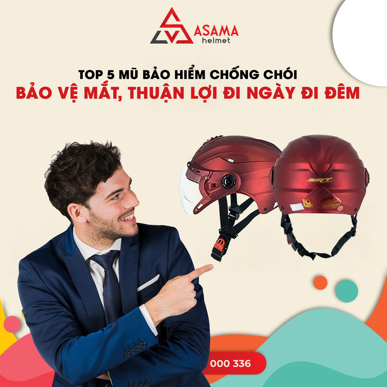 Top 5 mũ bảo hiểm chống chói bảo vệ mắt, đi ngày đi đêm